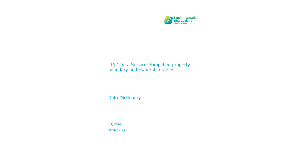 NZ Property Titles List | LINZ Data Service