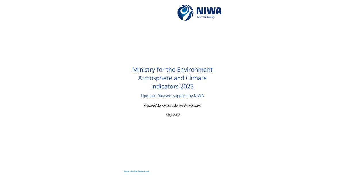 Atmosphere-and-climate-indcators-2023-updated-datasets.pdf | MfE Data ... Atmosphere-and-climate-indcators-2023-updated-datasets.pdf | MfE Data ...