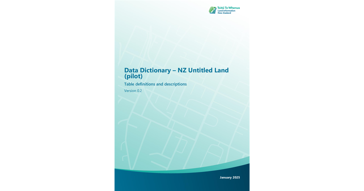 NZ Untitled Land Data Dictionary | LINZ Data Service