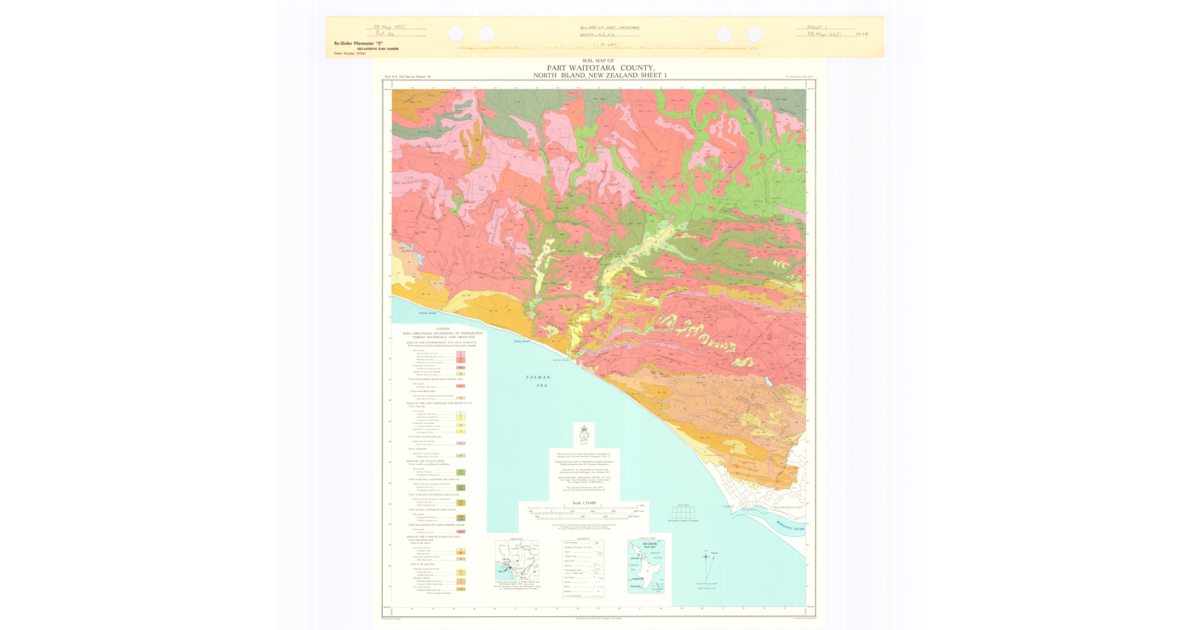 Soil Map of Waitotara County - SB Map 125 (sheet 1) | LRIS Portal